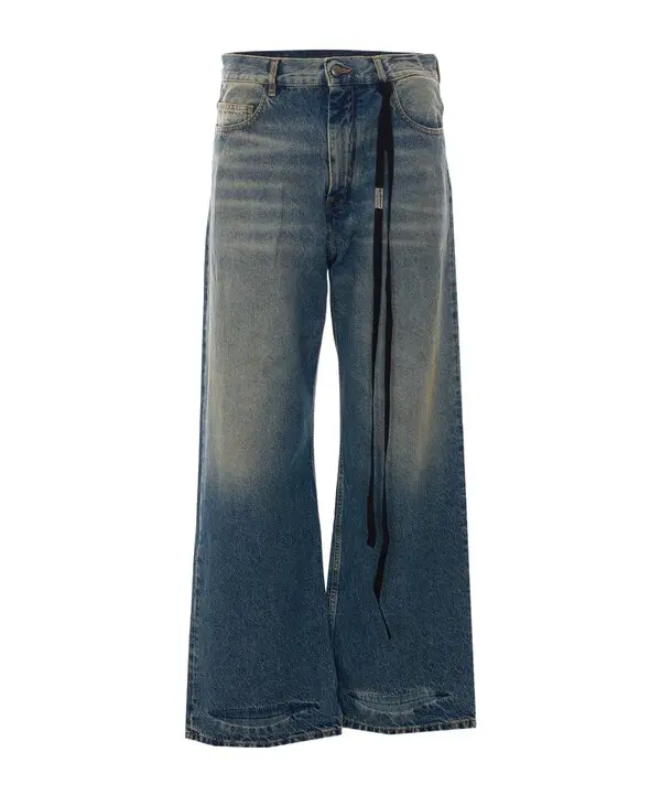 ANN DEMEULEMEESTER Alarik Flared Cropped Jeans - Sky Blue