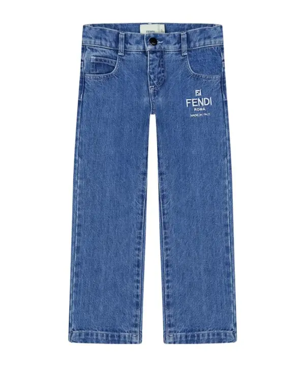 Fendi Logo Embroidered Jeans