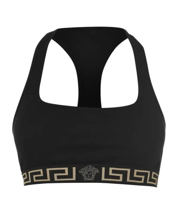 Versace Logo Bra - Black