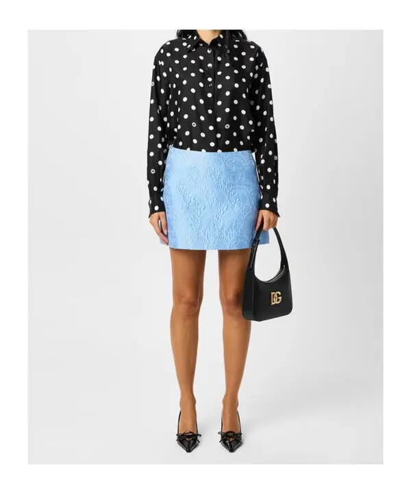 Dolce & Gabbana Floral Jacquard A-line Mini Skirt