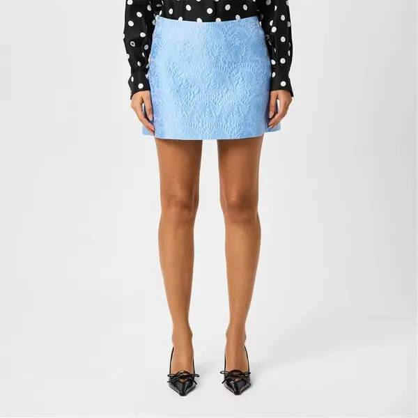 Dolce & Gabbana Floral Jacquard A-line Mini Skirt