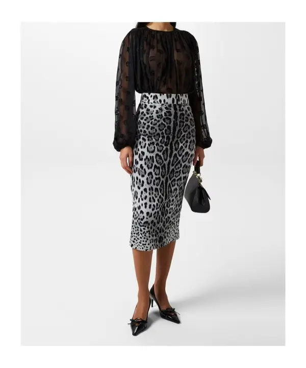 Dolce & Gabbana Animal Print High-waisted Skirt