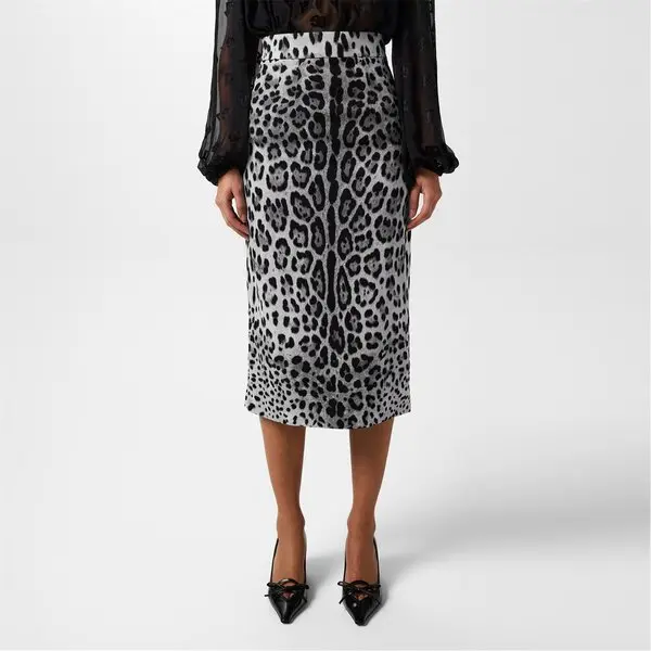 Dolce & Gabbana Animal Print High-waisted Skirt
