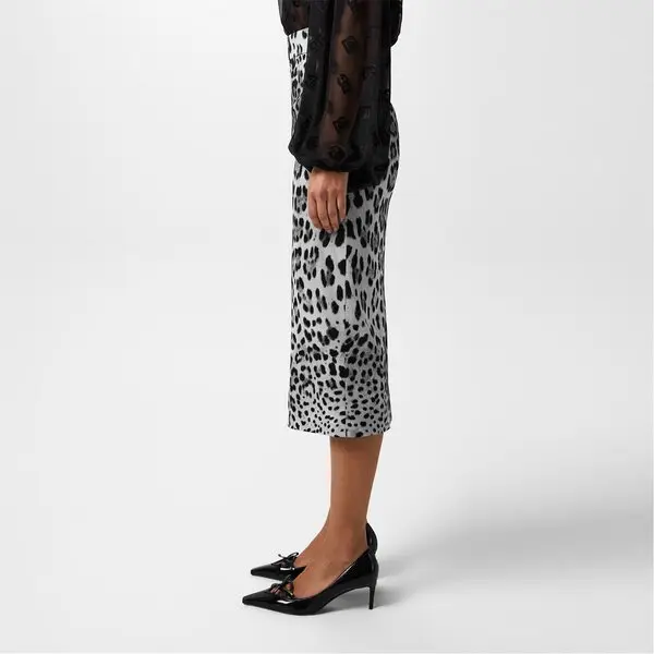 Dolce & Gabbana Animal Print High-waisted Skirt