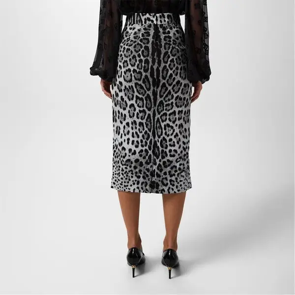Dolce & Gabbana Animal Print High-waisted Skirt