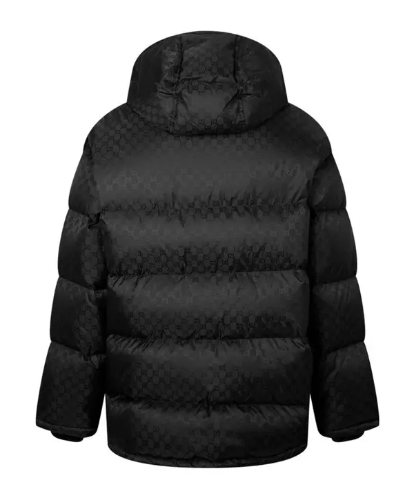 Gucci Logo Jacquard Webbing Down Jacket