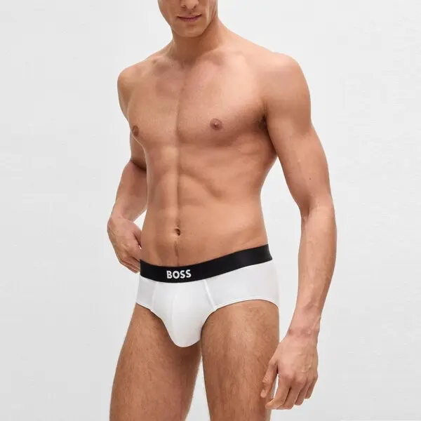 Hugo Boss Three-pack Of Logo-waistband Briefs