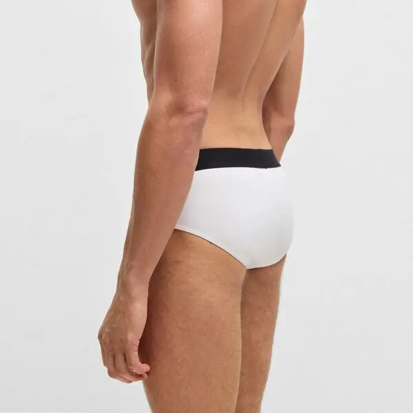 Hugo Boss Three-pack Of Logo-waistband Briefs