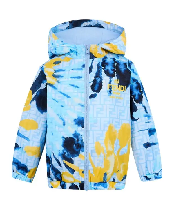 Fendi Zigzag Printed Casual Jacket - Blue
