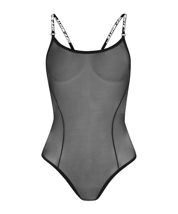 Off-White Mesh Jumpsuit With Logo Detail