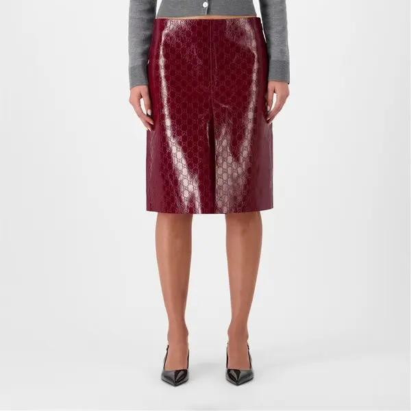 Gucci Gg Embossed Mid-length Skirt