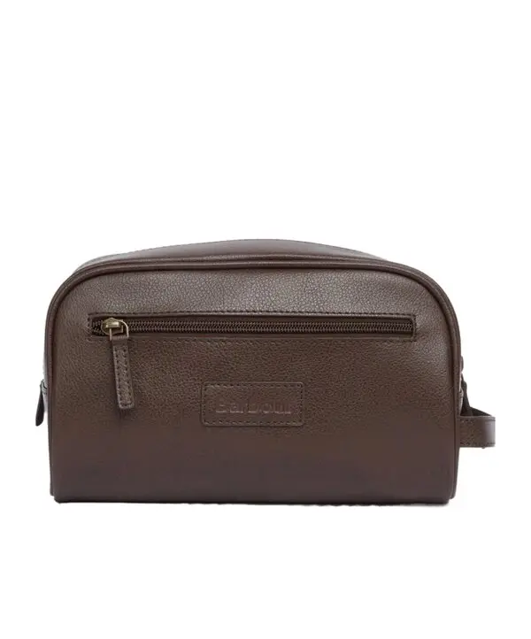 Barbour Leather Washbag