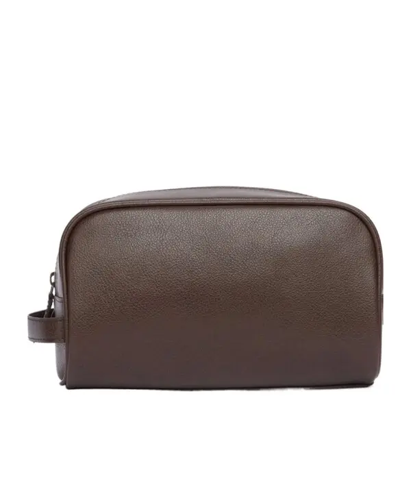 Barbour Leather Washbag