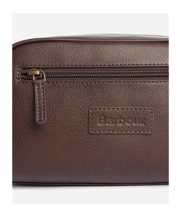 Barbour Leather Washbag