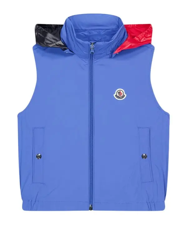 Moncler Logo Patch Vest - Blue