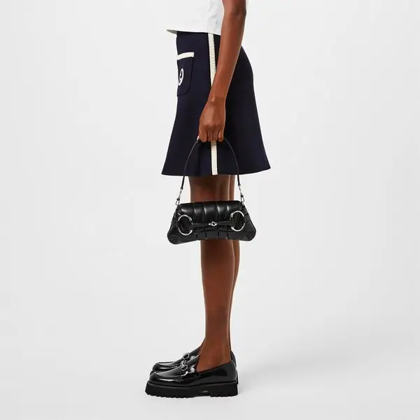 Gucci Tweed A-line Skirt With Interlocking G Logo