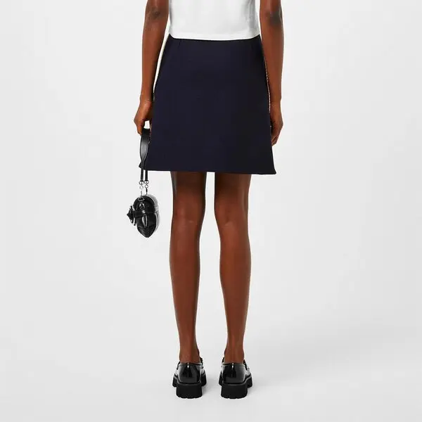 Gucci Tweed A-line Skirt With Interlocking G Logo