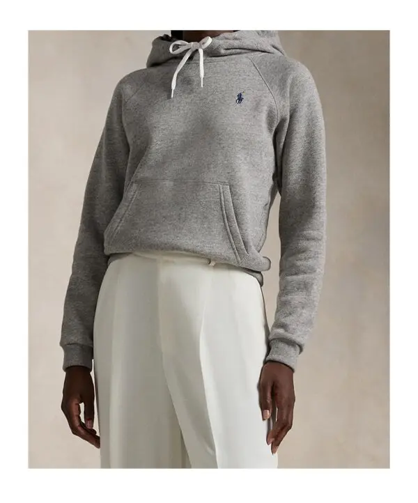 Polo Ralph Lauren Logo Embroidered Hoodie - Gray