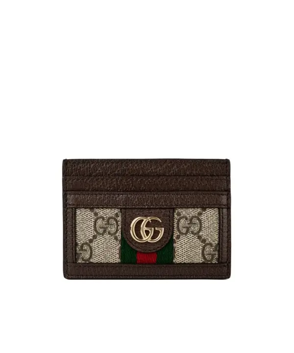 Gucci Logo Canvas Ophidia Card Case Holder
