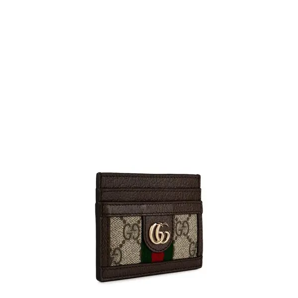 Gucci Logo Canvas Ophidia Card Case Holder
