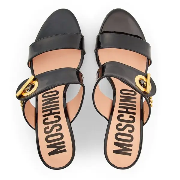 Moschino Heeled Mules With Chain Detailing