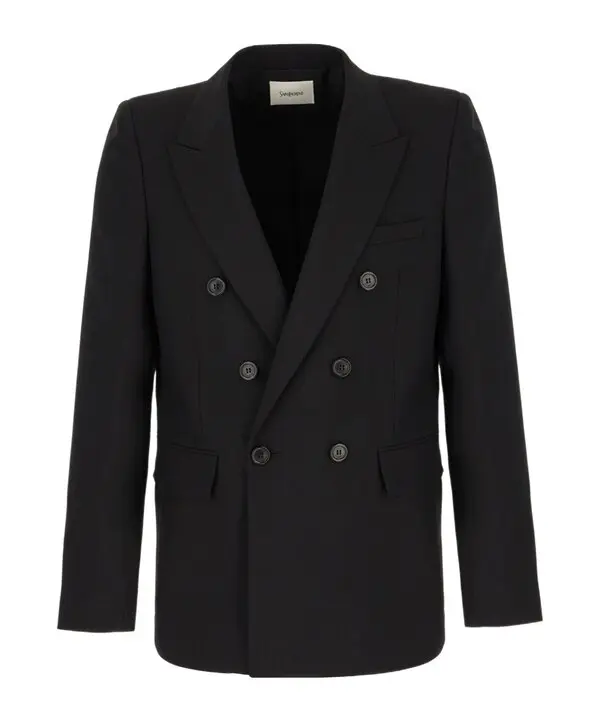 Saint Laurent Double-breasted Peak Lapel Jacket