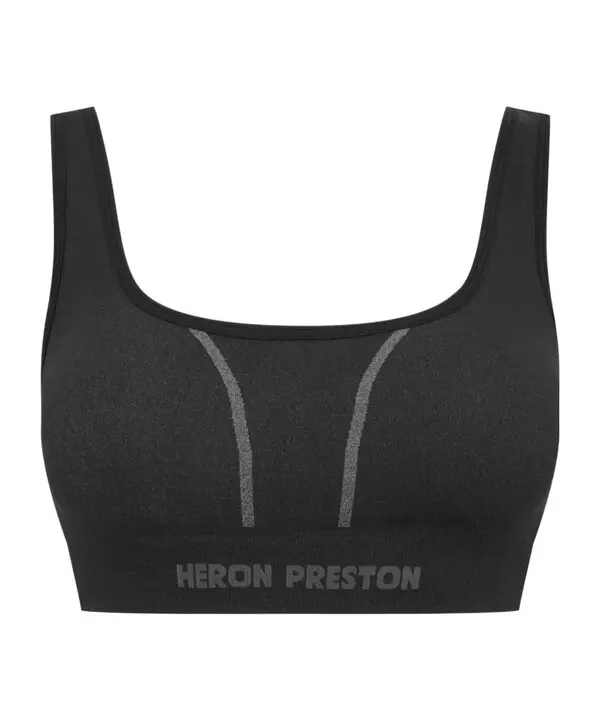 Heron Preston Cropped Logo Sport Tank Top - Black