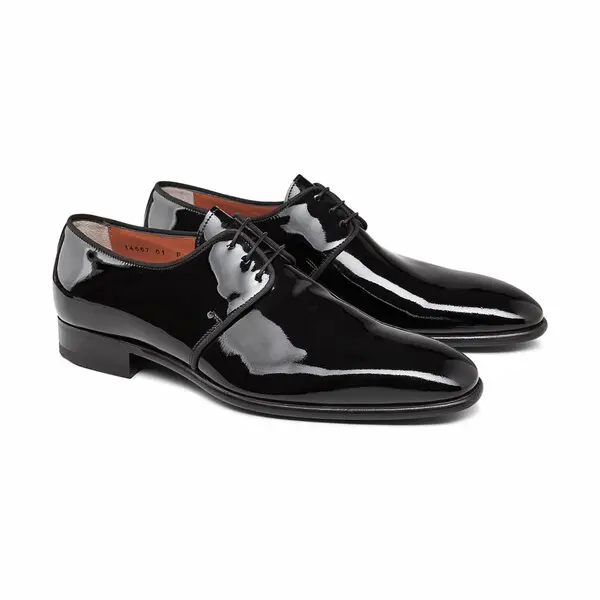 Santoni Patent Leather Lace-up Shoes