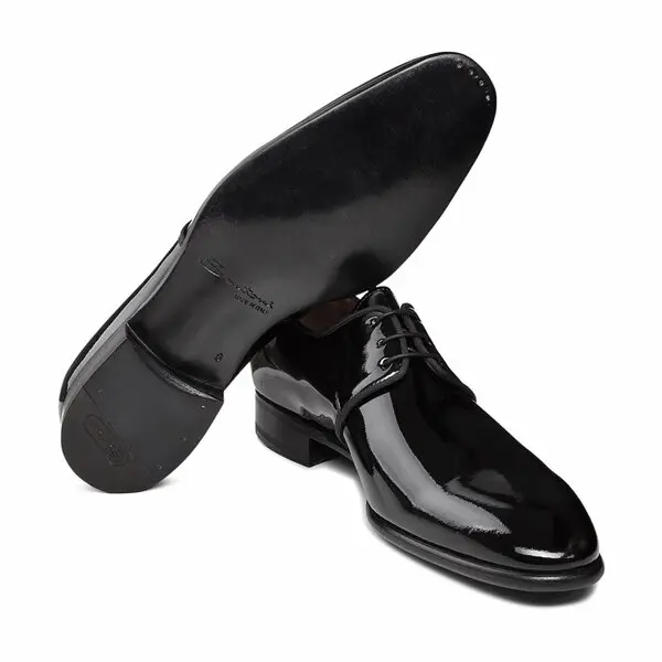 Santoni Patent Leather Lace-up Shoes