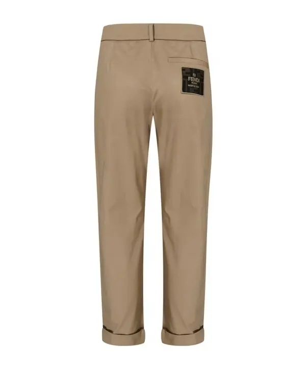 Fendi Logo Patch Casual Pants
