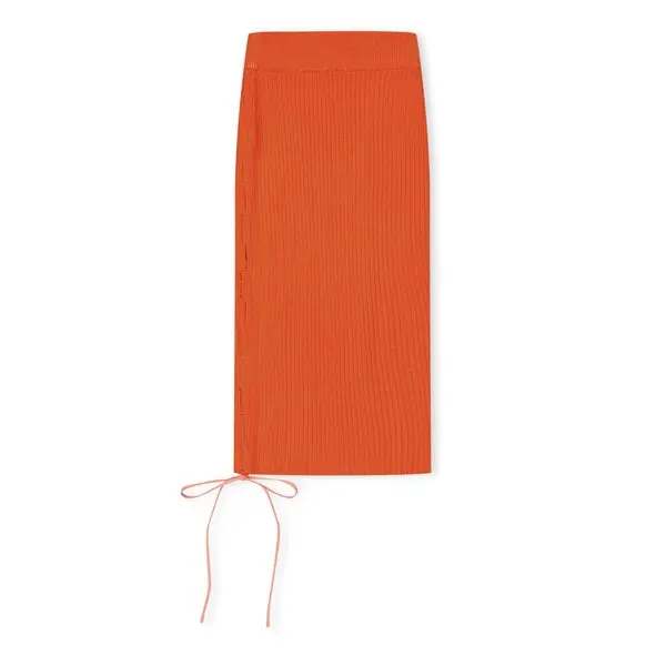 Off-White Knitted Midi Skirt