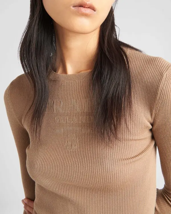 Prada Superfine Wool Crew-neck Sweater