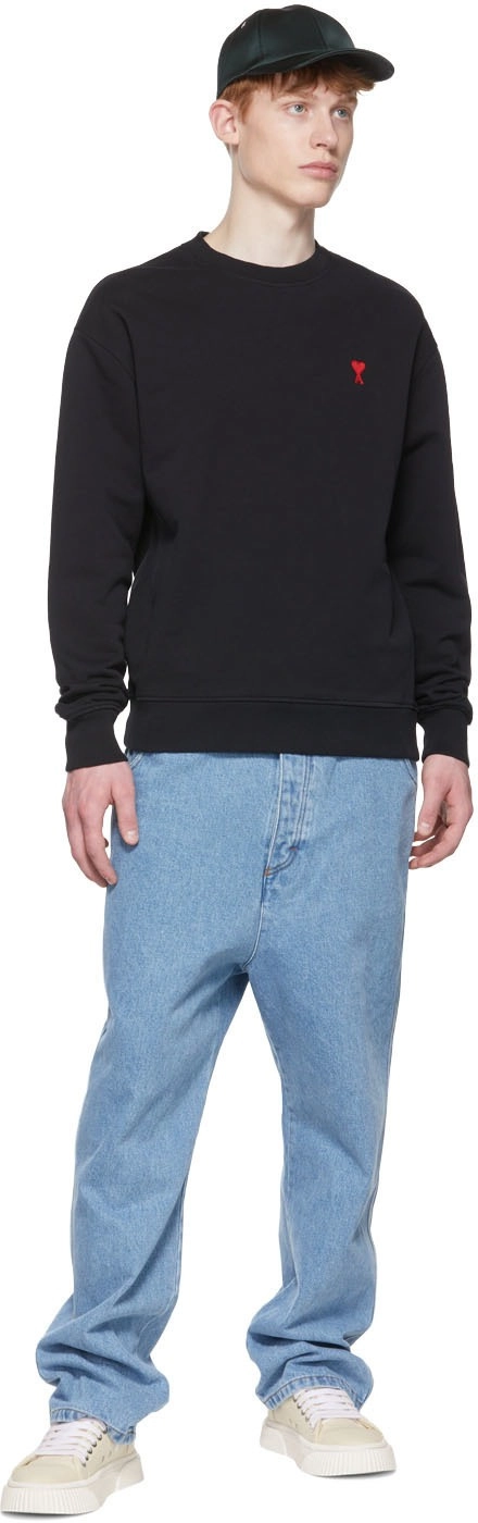 AMI Paris Logo Embroidered Crewneck Sweatshirt