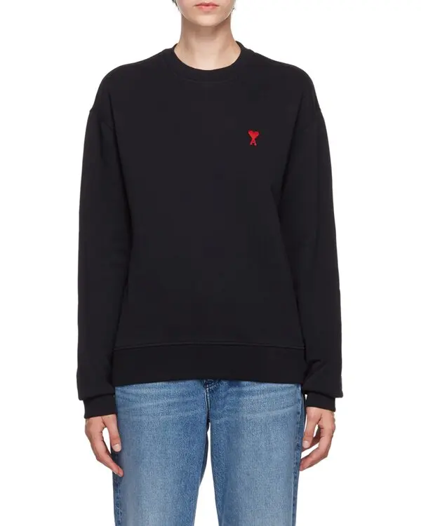 AMI Paris Logo Embroidered Crewneck Sweatshirt