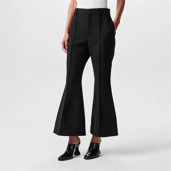 Bottega Veneta Embossed Flared Casual Trousers