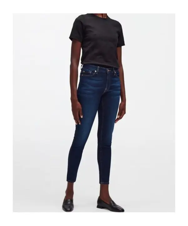 7 For All Mankind High Waist Skinny Crop Jeans