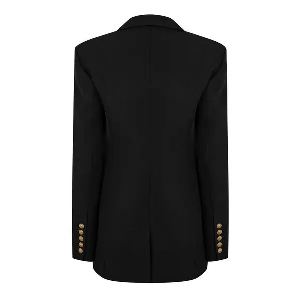 Balmain Single Breasted Blazer With Gold Buttons