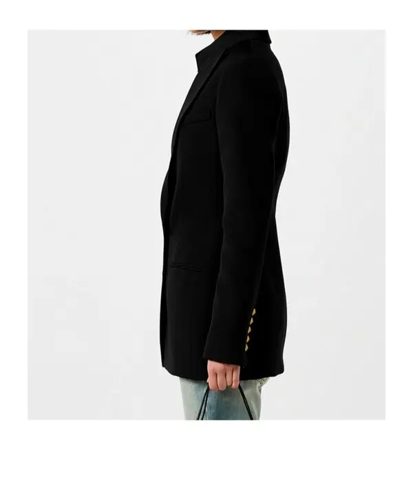 Balmain Single Breasted Blazer With Gold Buttons