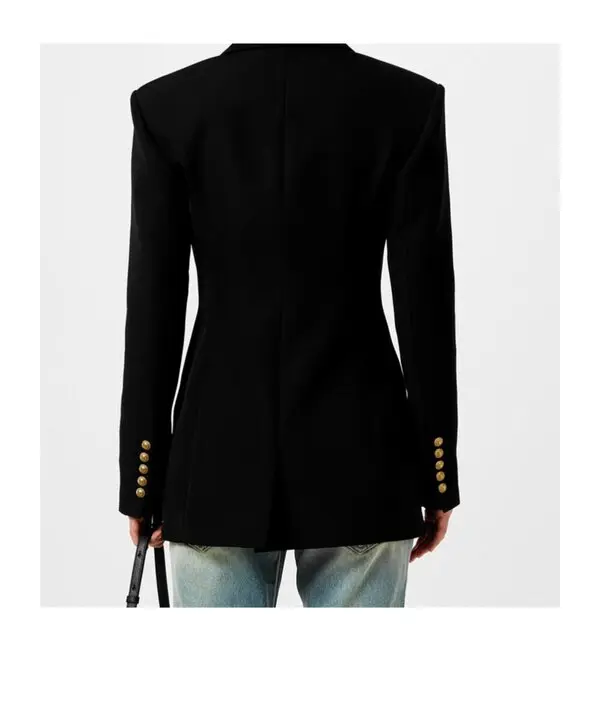 Balmain Single Breasted Blazer With Gold Buttons