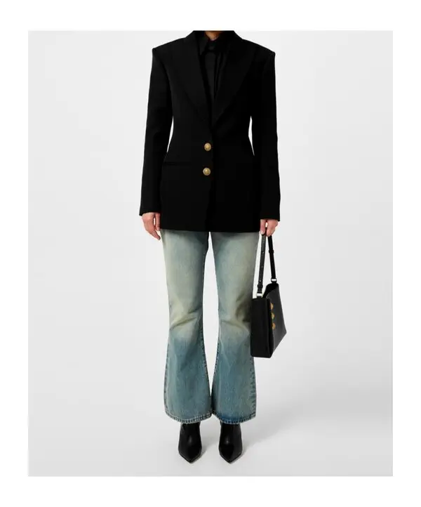 Balmain Single Breasted Blazer With Gold Buttons