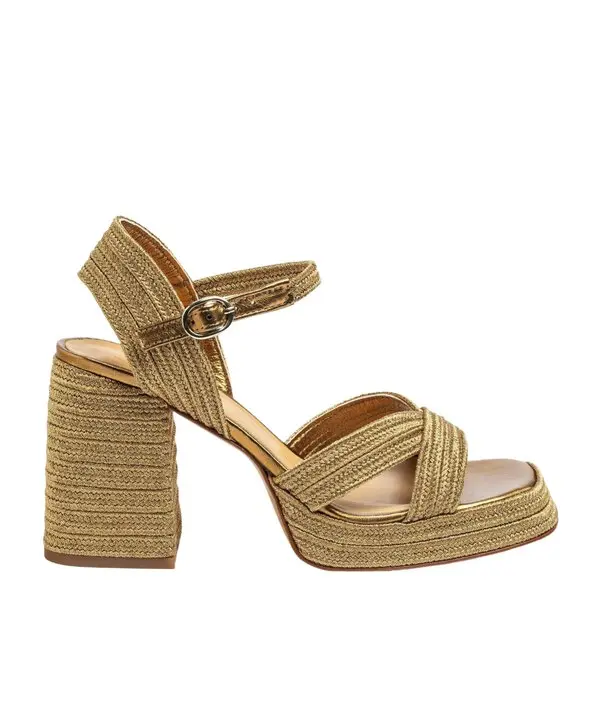 CastaÑer Woven High-heel Platform Sandals