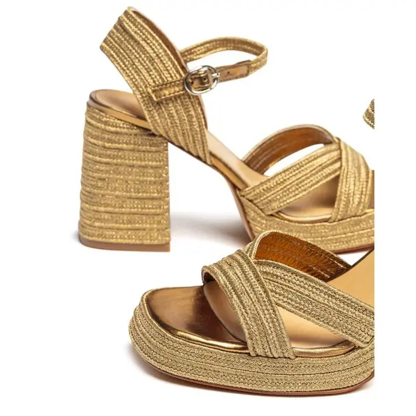 CastaÑer Woven High-heel Platform Sandals