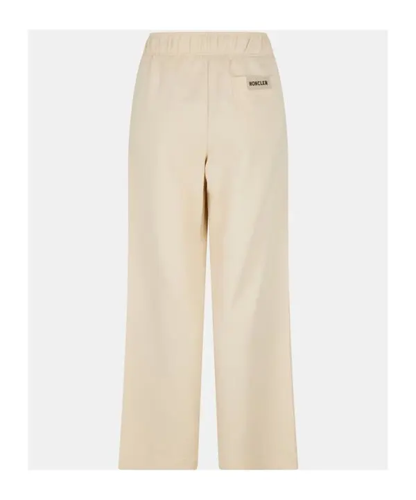 Moncler Logo Detail Wide Leg Sweatpants - Nude