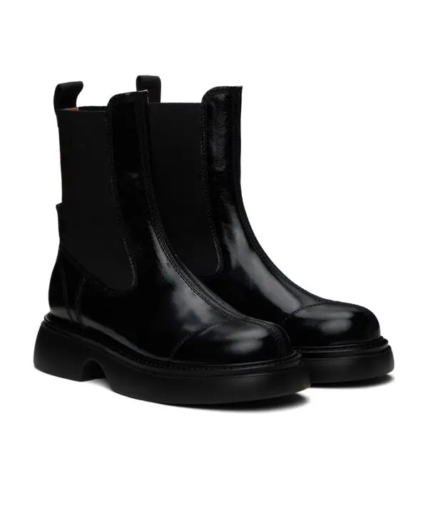 GANNI Round-toe Slip-on Chelsea Boots