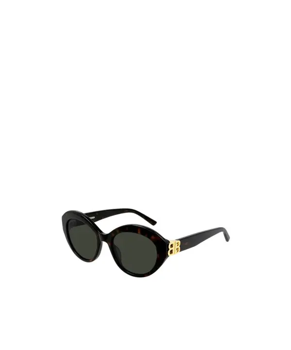 Balenciaga Oval Sunglasses With Logo Detail