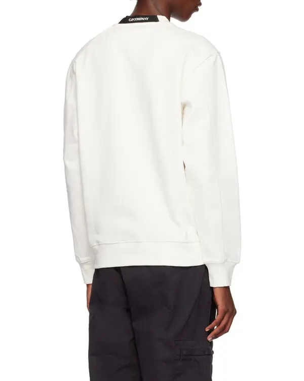 C.P. COMPANY Diagonal Raised Fleece Crewneck Lens Sweatshirt