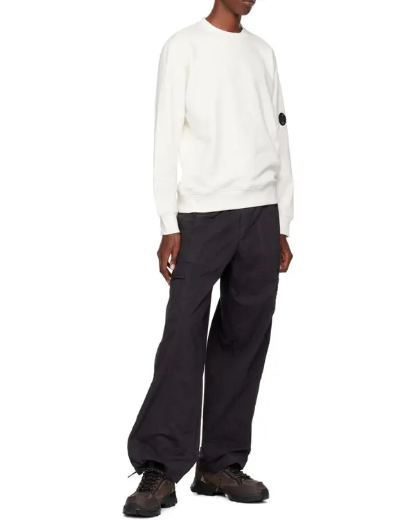 C.P. COMPANY Diagonal Raised Fleece Crewneck Lens Sweatshirt