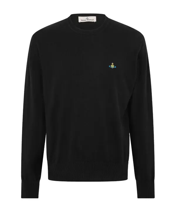 VIVIENNE WESTWOOD Wool Sweater With Embroidered Logo