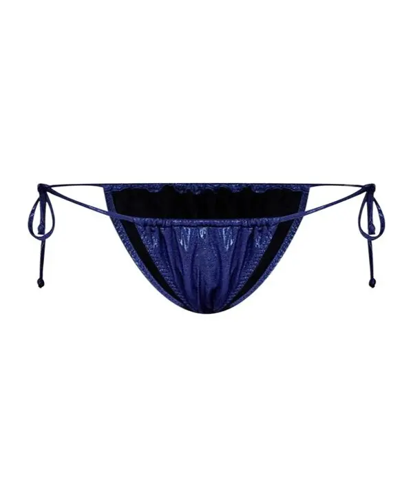 Norma Kamali Jason Bikini Bottoms - Blue