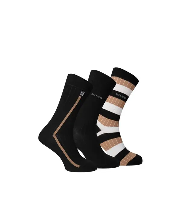 Hugo Boss Ribbed Socks Accented